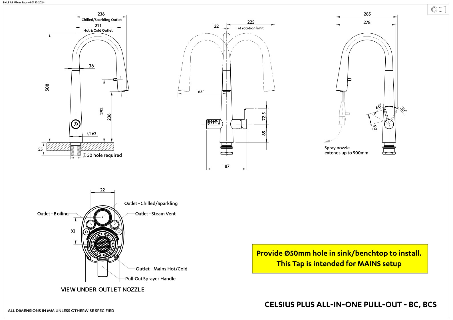 HydroTap G5 BCSHA Celsius Plus All-In-One Pull-Out Chrome | Zip Water